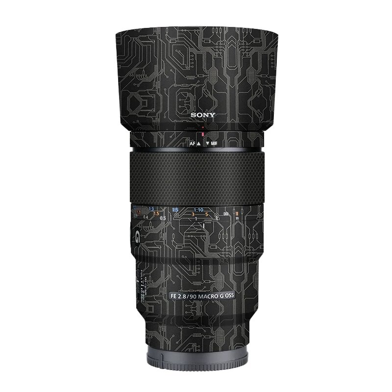 Защитная пленка для объектива Sony 90mm f/2.8 Macro - Тёмно-золотая схема отделка для премиального вида