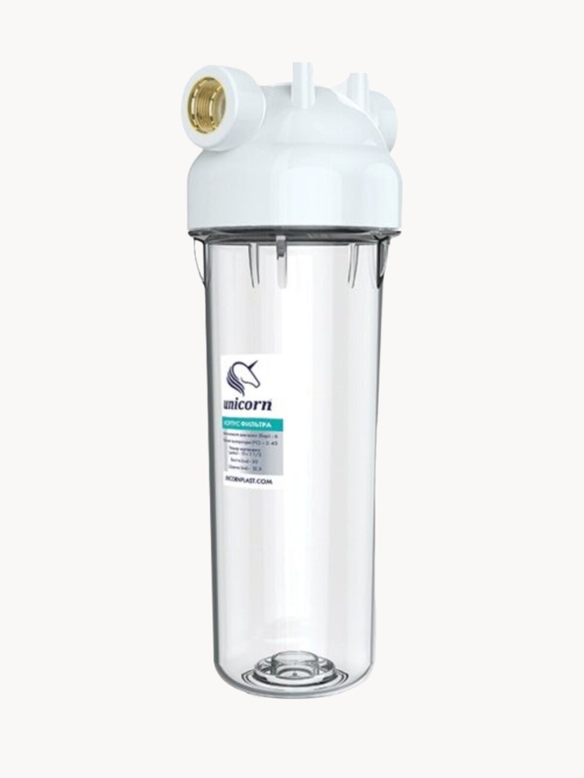 Корпус фильтра Unicorn KSBP 12 1/2" ВР Ру6 1-ст Slim Line 10"