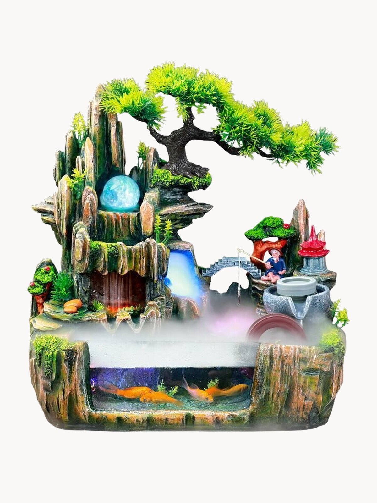 Фонтан настольный с водой 43cm/аквариум