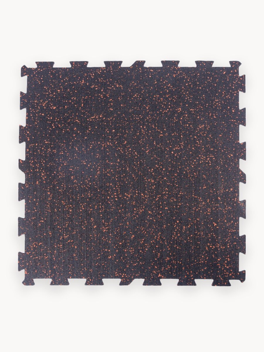 Резиновое покрытие Регупол из резиновой крошки терракотового цвета 500х500 мм 2 шт.