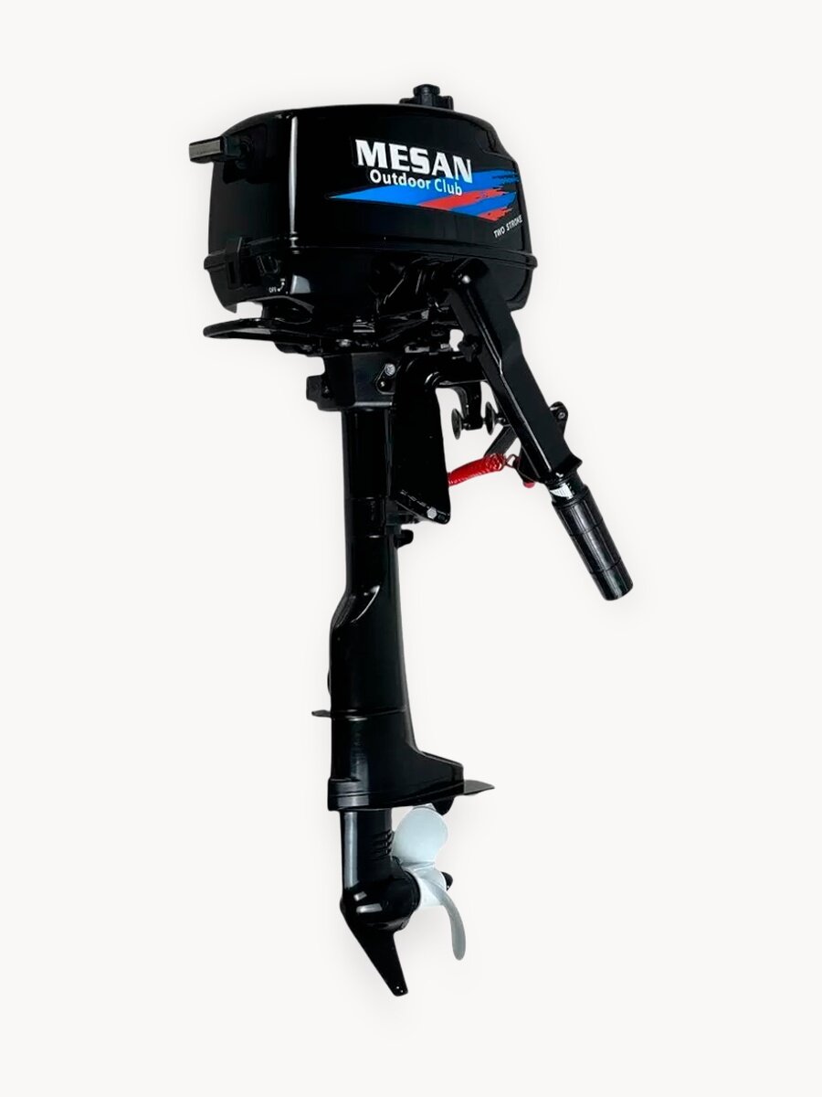 Мотор лодочный MESAN, 2-тактный, 6 л/с, бак 2.5 л, легкий вес 20кг, черный, f/n/r
