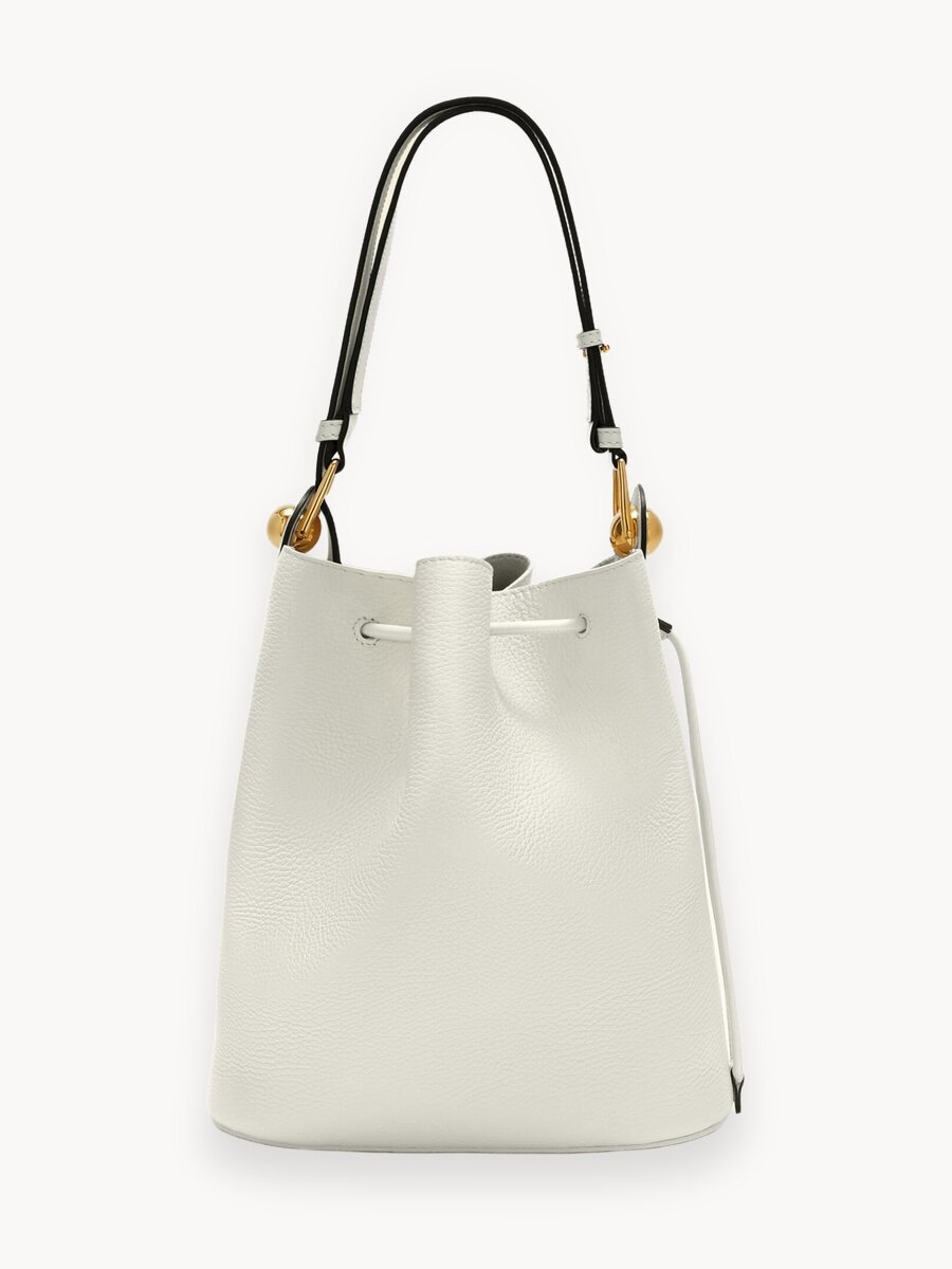 Сумка торба FURLA FURLA SFERA S BUCKET BAG, фактура зернистая, panna