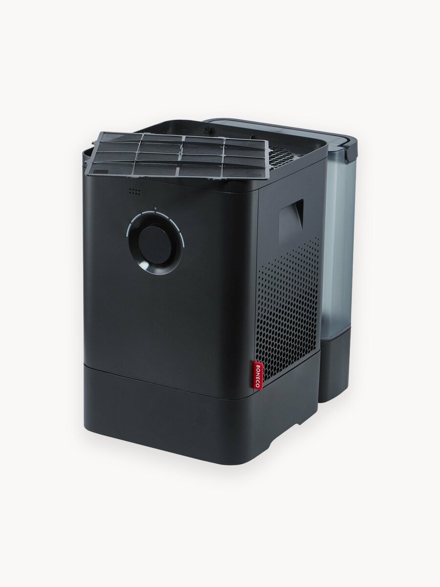 Мойка воздуха Boneco W400 цвет: черный, для очистки и увлажнения воздуха, 12л, до 60², 2 режима, ионизирующий серебряный стержень ISS, 3D-губка не требует замены