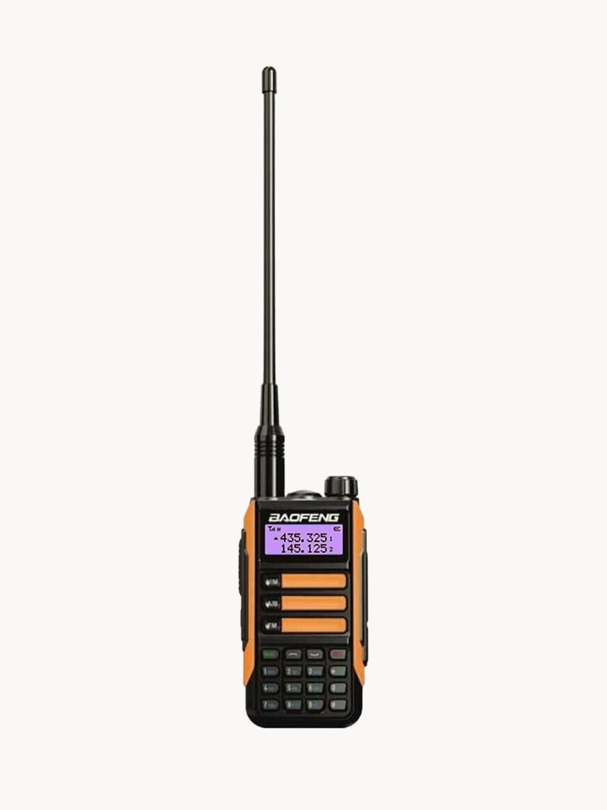 Рация Baofeng UV-16 Pro 10W IP67 оранжевая — USB-C зарядка, гарнитура, 128 каналов, VHF/UHF, VOX, фонарик, до 11 км