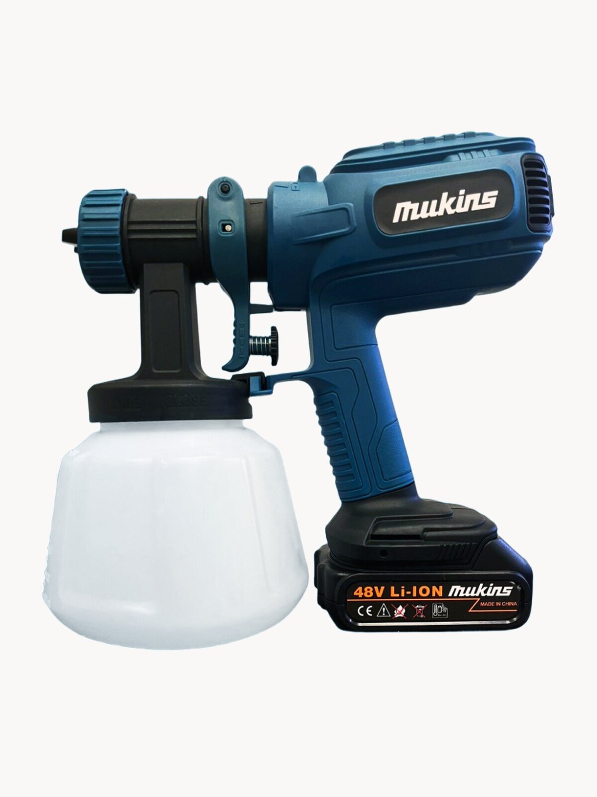 Краскопульт аккумуляторный, краскопульт универсальный, краскопульт, 2 акб, 48V, 5А