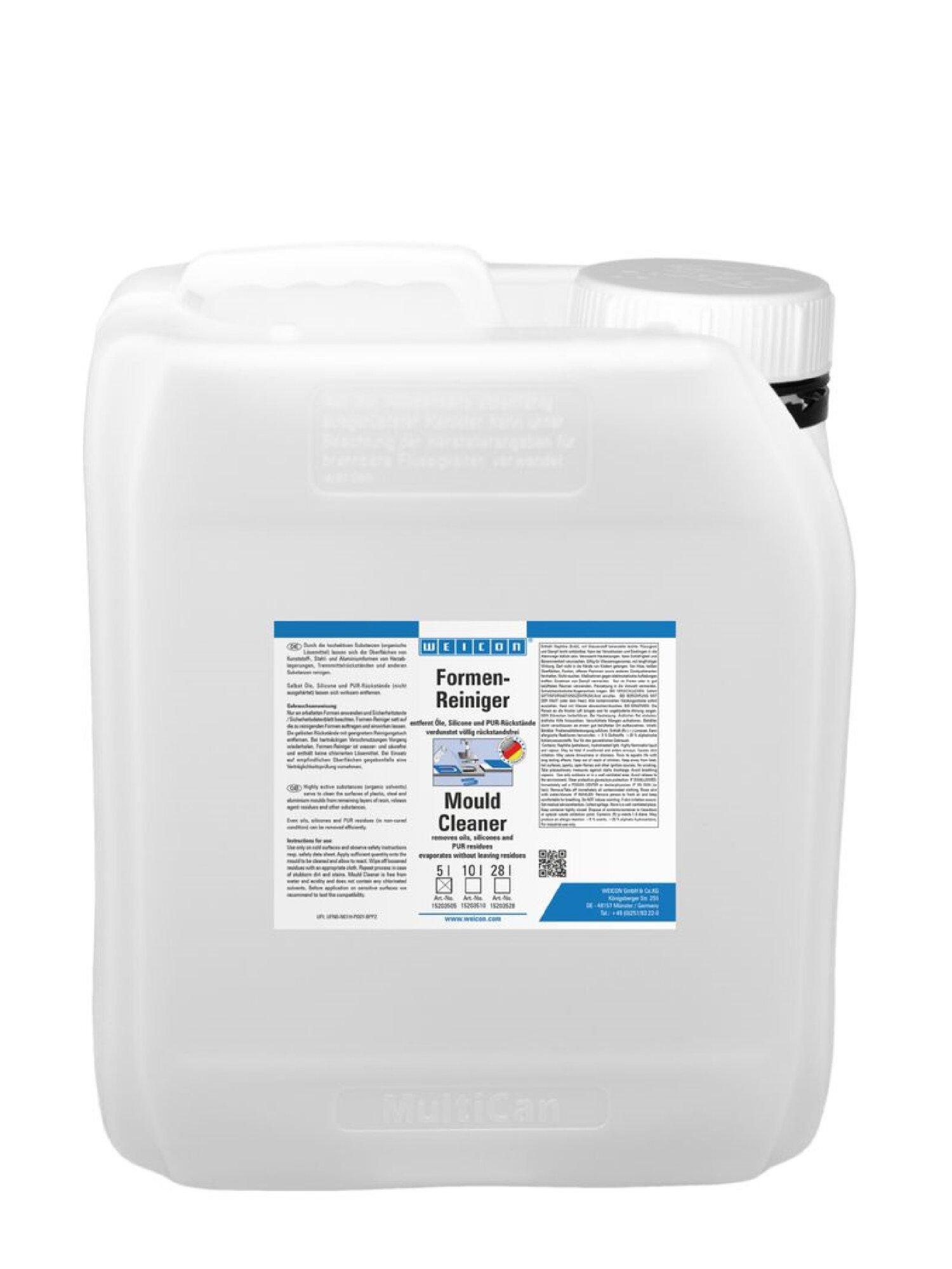 Очиститель литьевых форм на основе высокоактивных органических растворителей, испаряется без остатка, WEICON 5 л