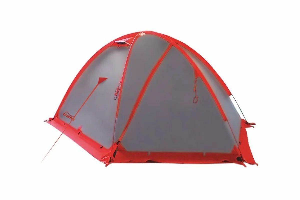 Палатка Tramp "Rock 2 V2", двухслойная, кемпинговая, серая, 3 кг