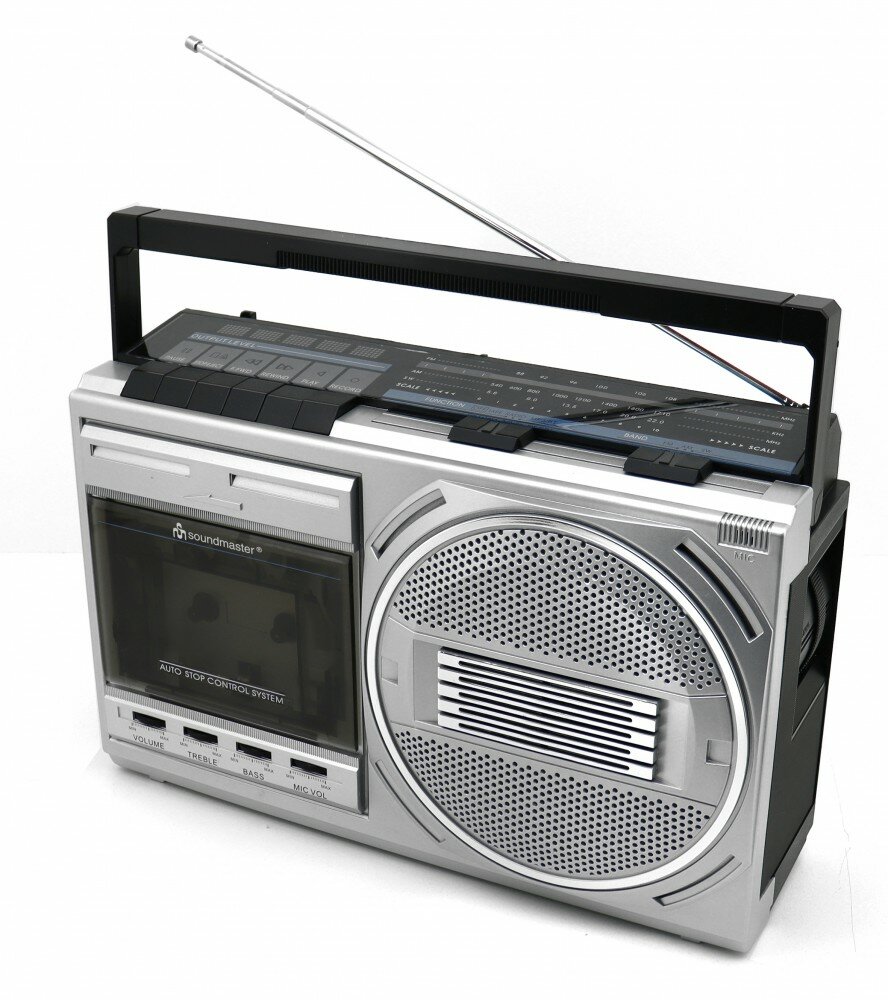 Ретро радиоприемник с кассетной декой рекордером Soundmaster RR20SI