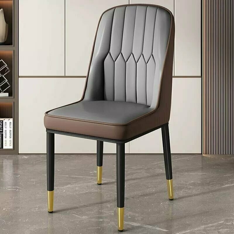 Стул NiNi, нубук, металл, полукруг, подлокотники, мягкая спинка, серое сиденье