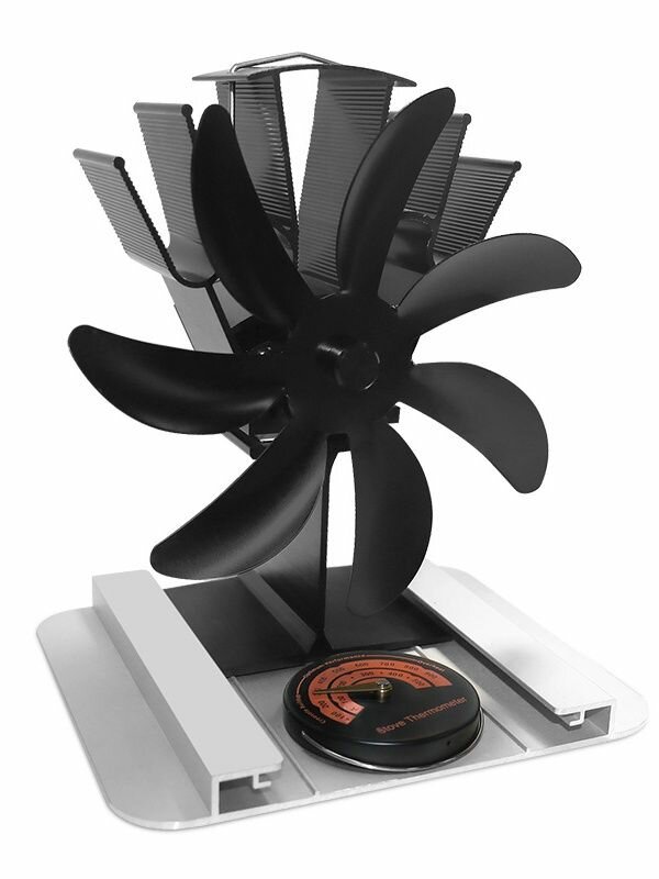 Каминный обогреватель/Вентилятор для дровяной Печной с 7 лопастей-Тепловентилятор на камин для повышения КПД печи