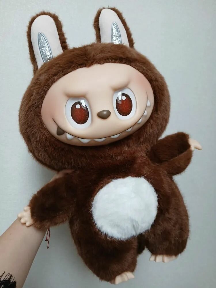 Большая мягкая игрушка коллекционная лабубу LABUBU Шоколадный 30см