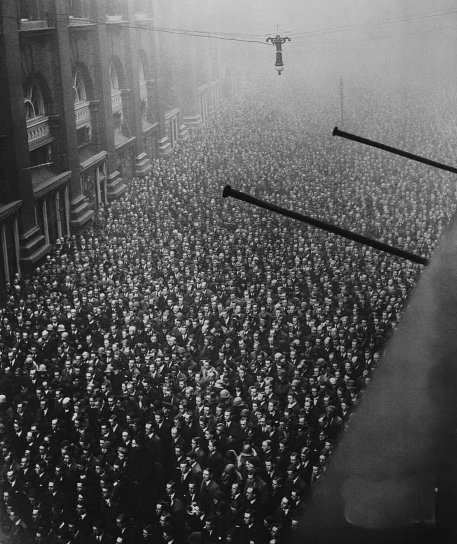 Плакат, постер Биржевый крах 1929 года на холсте, размер 60х84см