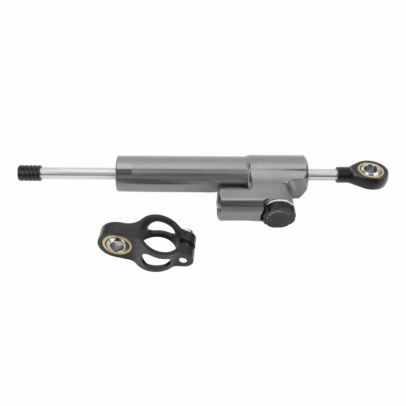 Рулевой демпфер, регулируемый, универсальный, стабилизатор для мотоцикла, темно-серый