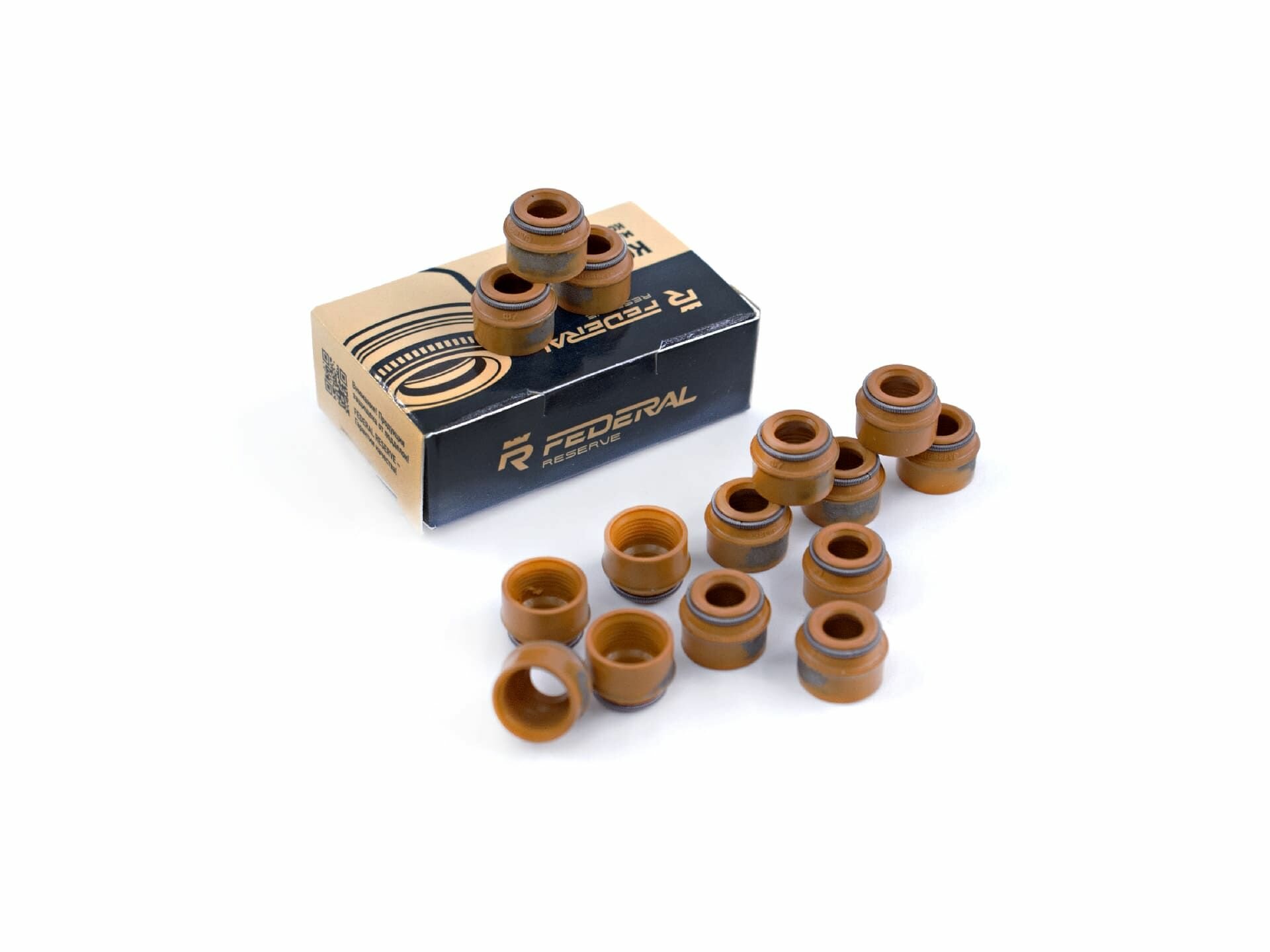 Колпачки маслосъемные ВАЗ,406,405,409 дв. комплект 8 шт конвейерный Federal Reserve 2108-1007026-02