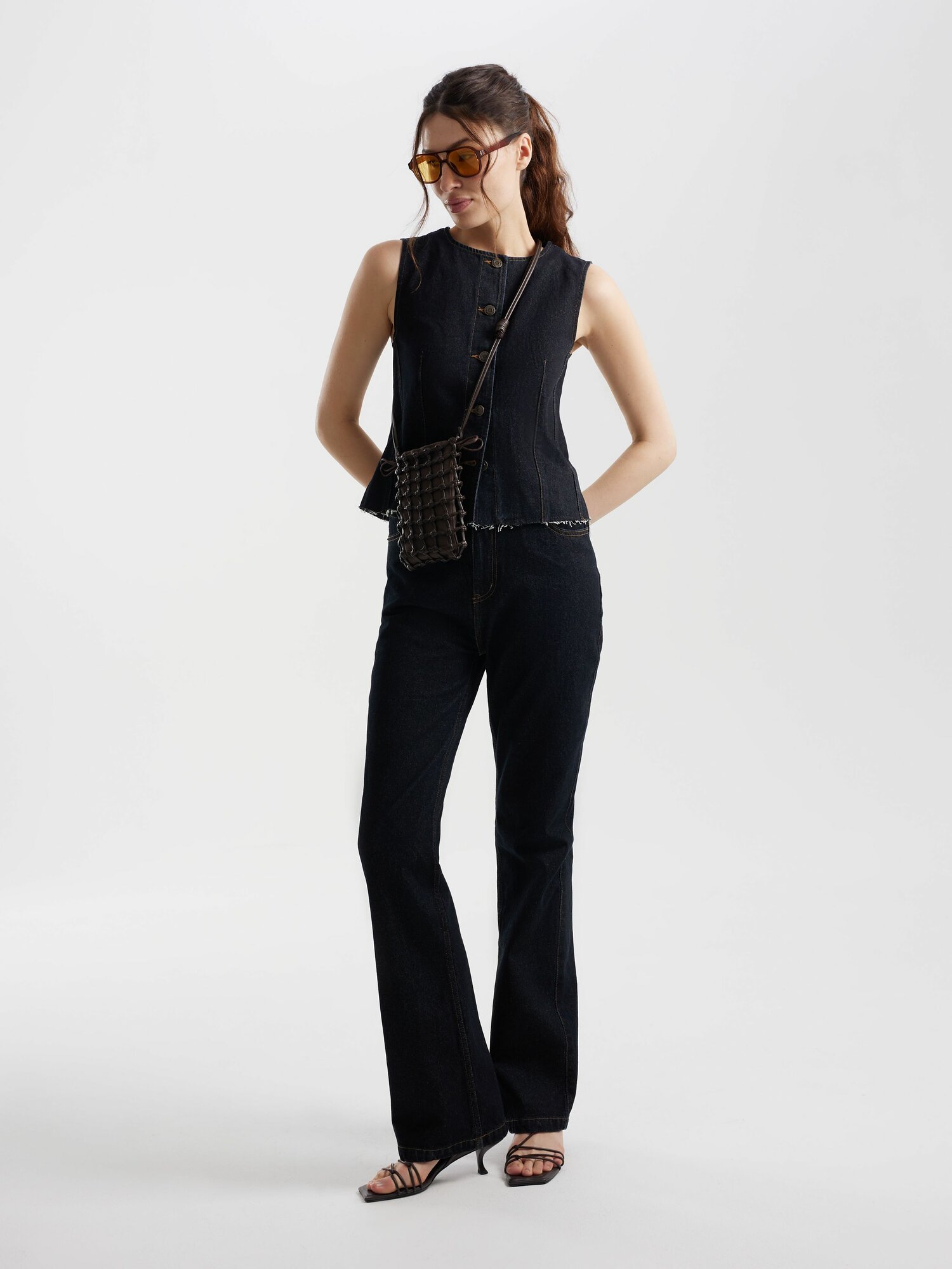 Джинсы клеш Raw Denim 