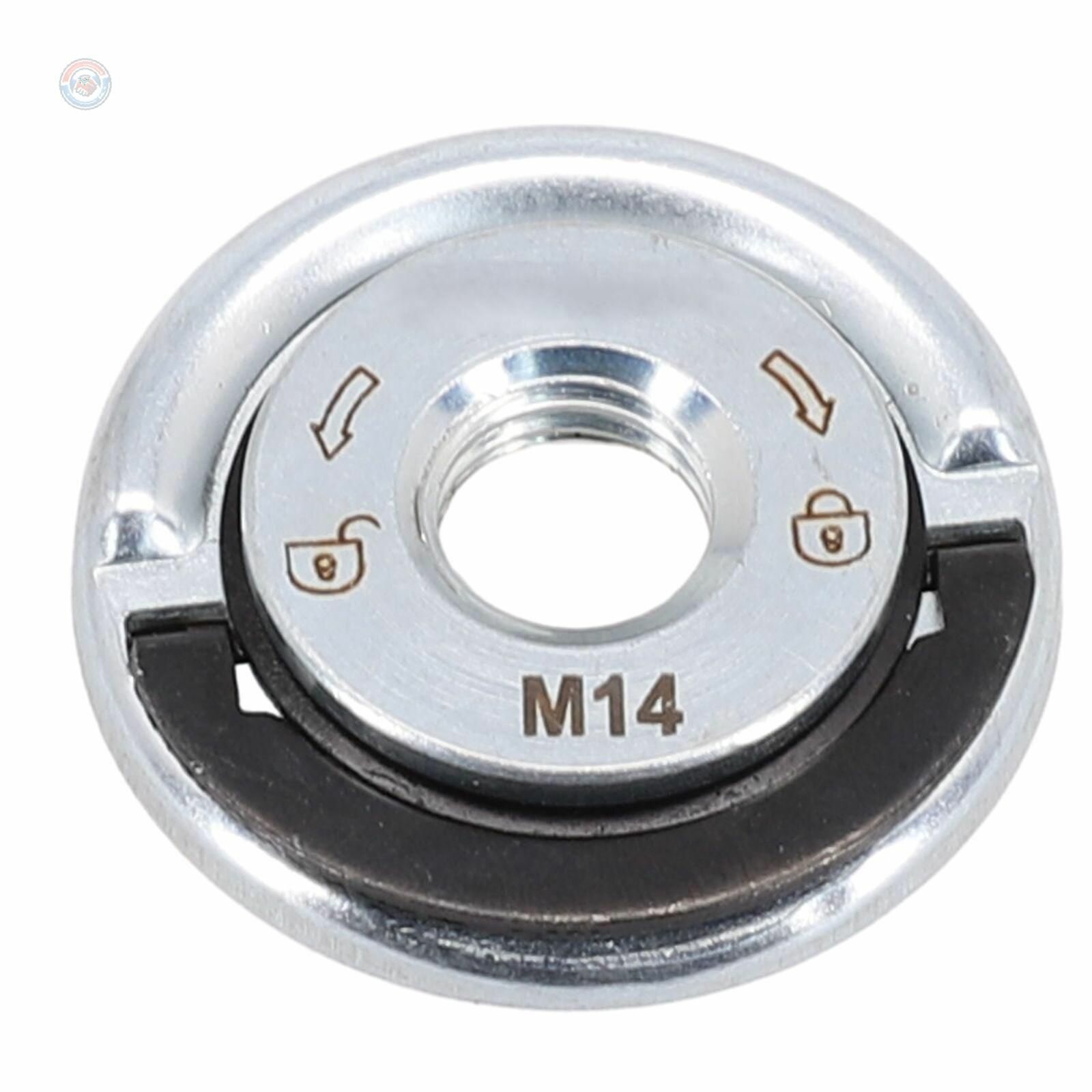 Гайка быстрой блокировки M14, самофиксирующаяся прижимная пластина для шлифовальной машины, универсальная стальная фиксатор-гайка для алмазных дисков и шлифкругов