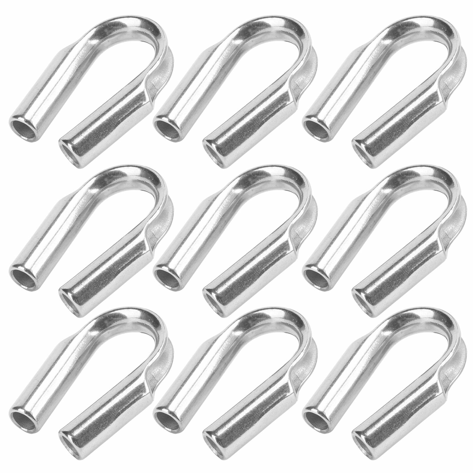 10 шт. трубчатый наперсток из нержавеющей стали 304, веревка для лебедки, стальная проволока, защитные аксессуары для лодок M6