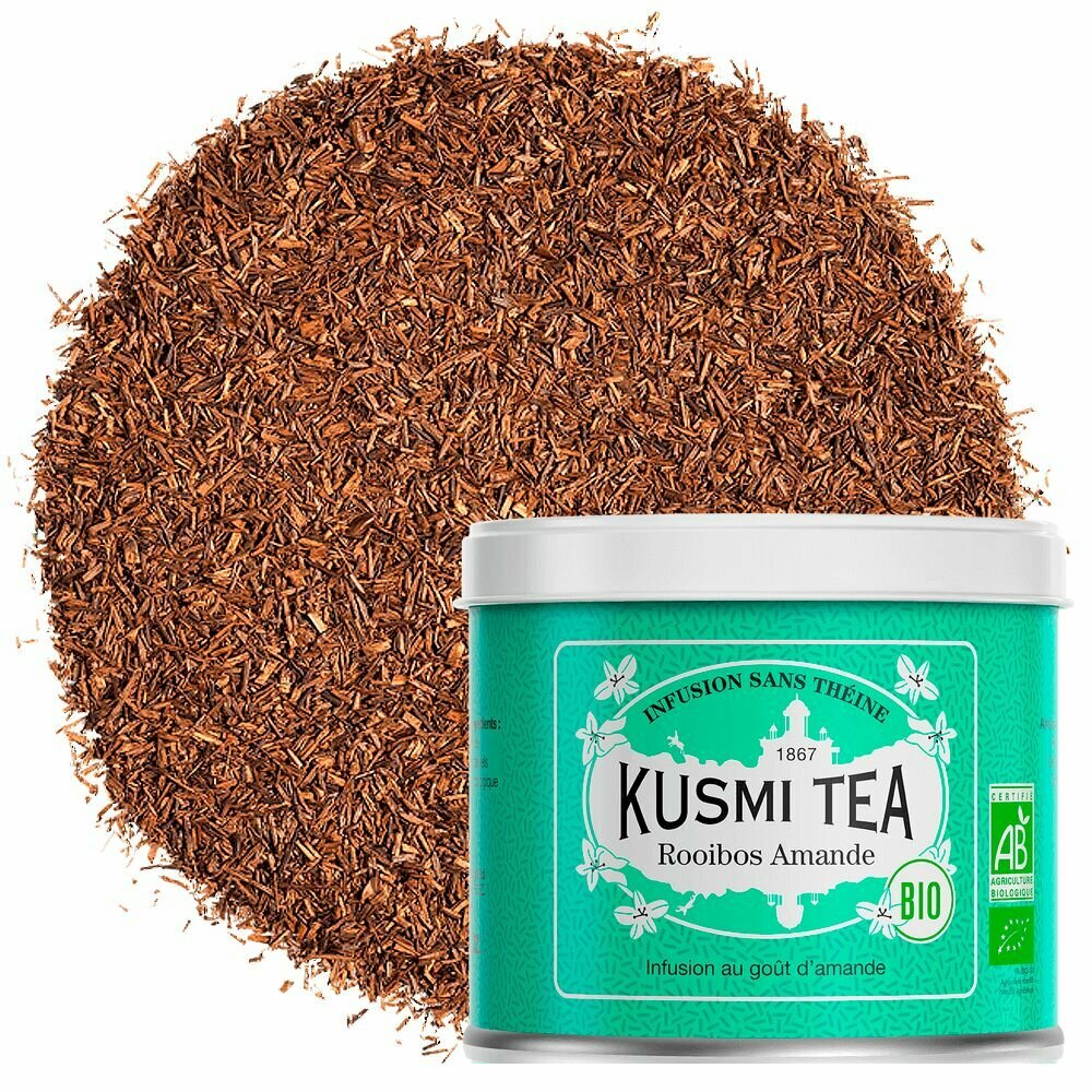 Красный чай Ройбуш с миндалем без теина ALMOND ROOIBOS ORGANIC KUSMI TEA