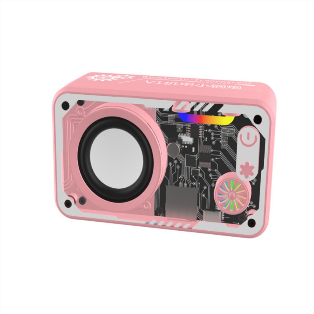 Прозрачный динамик Bluetooth цветной беспроводной открытый сабвуфер серии мини-стальной пушки динамик