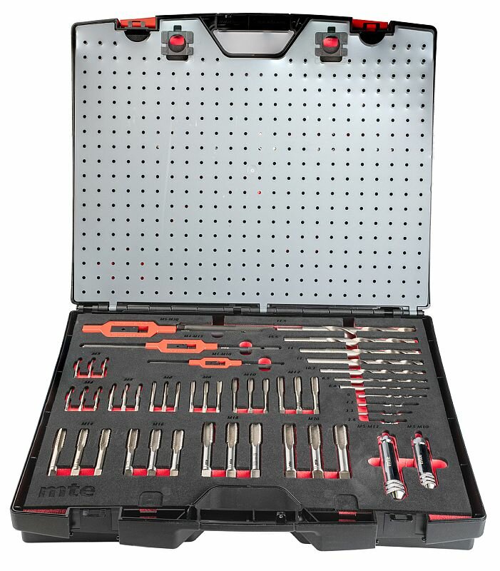 Наборы ручных метчиков и плашек HSS M3-M20, 68 предметов, mte