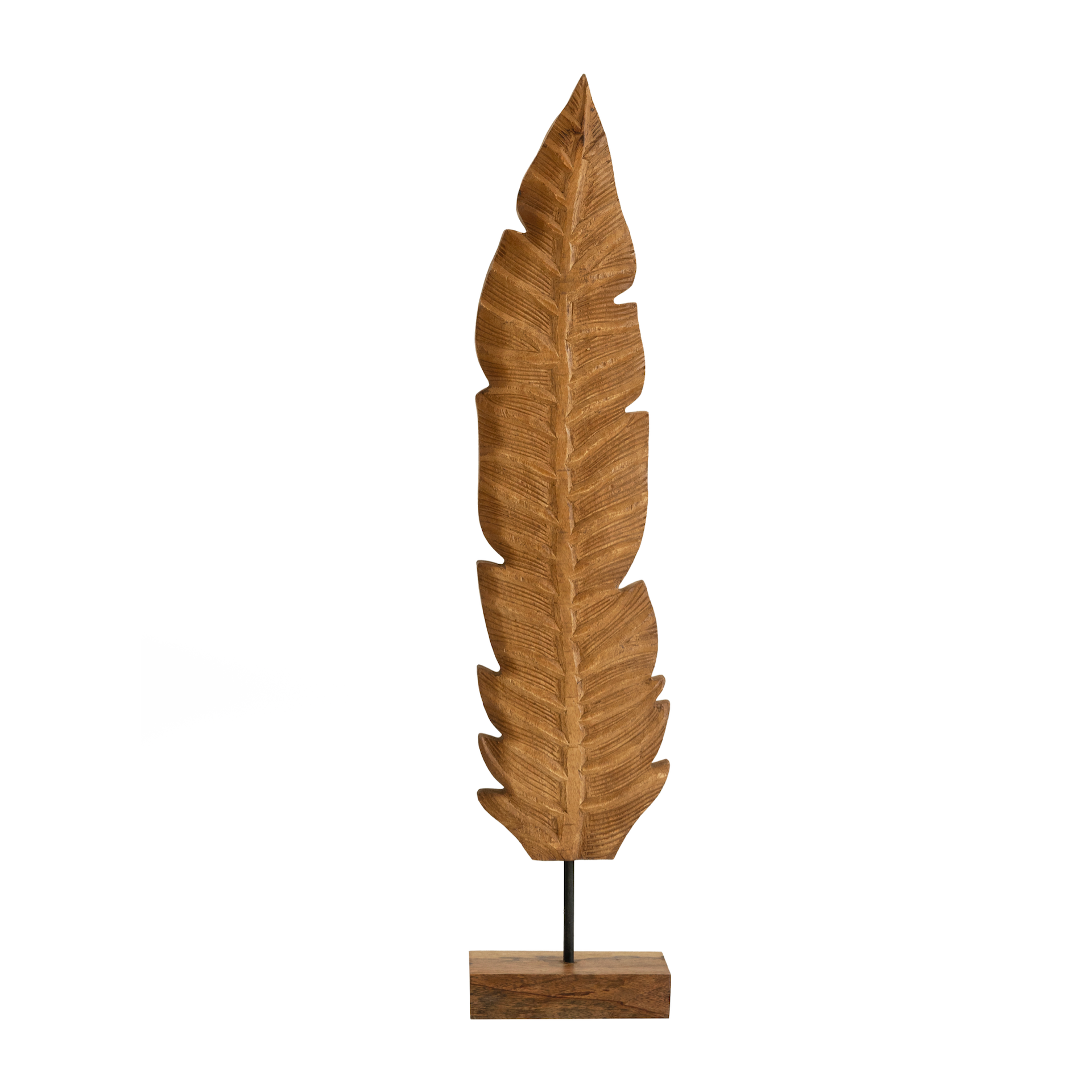 Декор для интерьера деревянный, фигурка лист патта ТИН