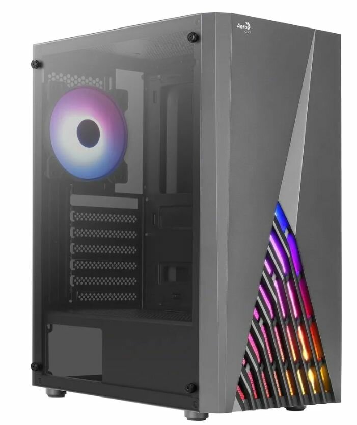 Компьютерный корпус Aerocool DELTA (DELTA-G-BK-V1) черный - Midi Tower, ATX, USB 2.0 Type A, USB 3.2 Gen 1 Type A