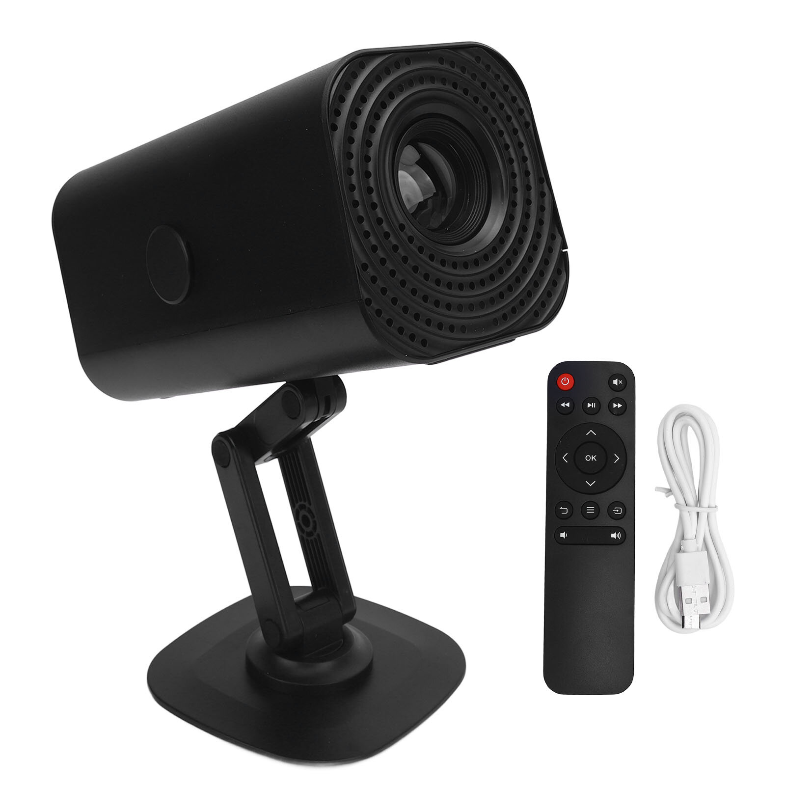 3D-проектор с ручной фокусировкой WIFI 1920x1080P HD-кинопроектор с пультом дистанционного управления для дома, черный