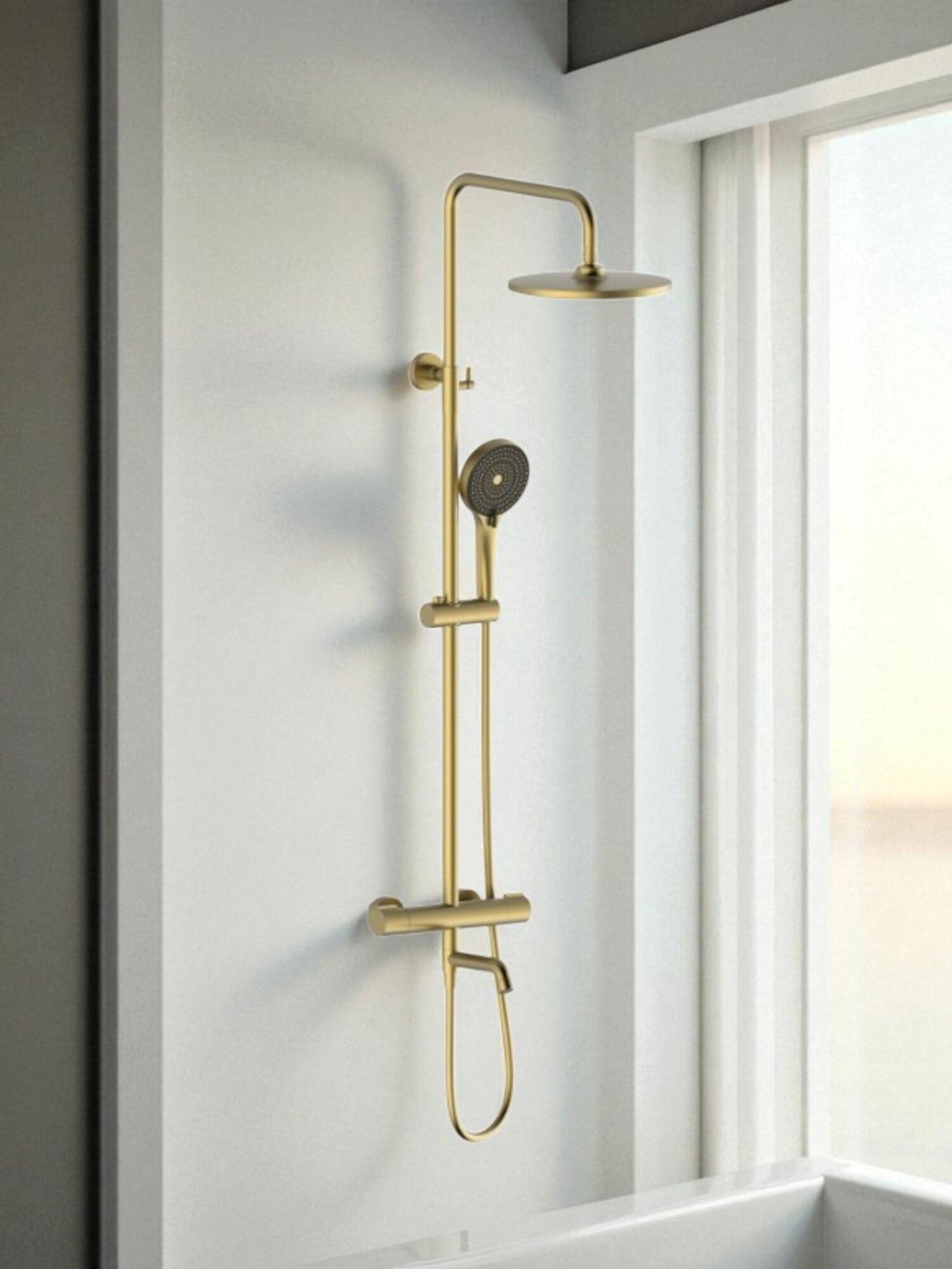 Душевая система с верхним душем VIEIR V103564-S с термостатом