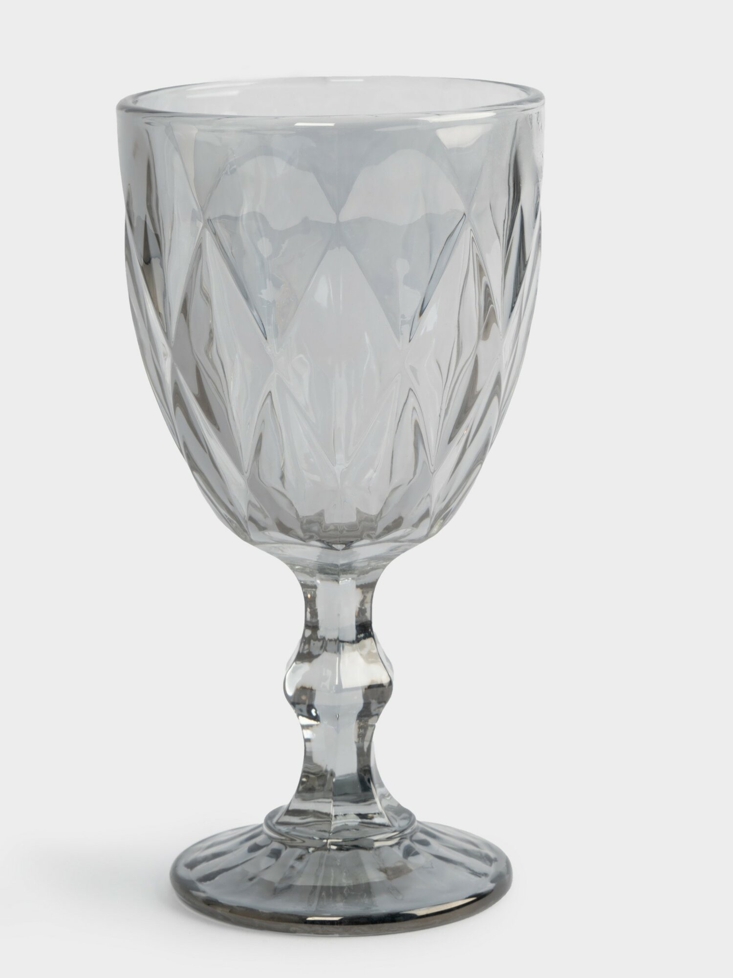 Бокал-кубок для вина, 300 мл, стекло, серый, Diamond color (Anna Lafarg)