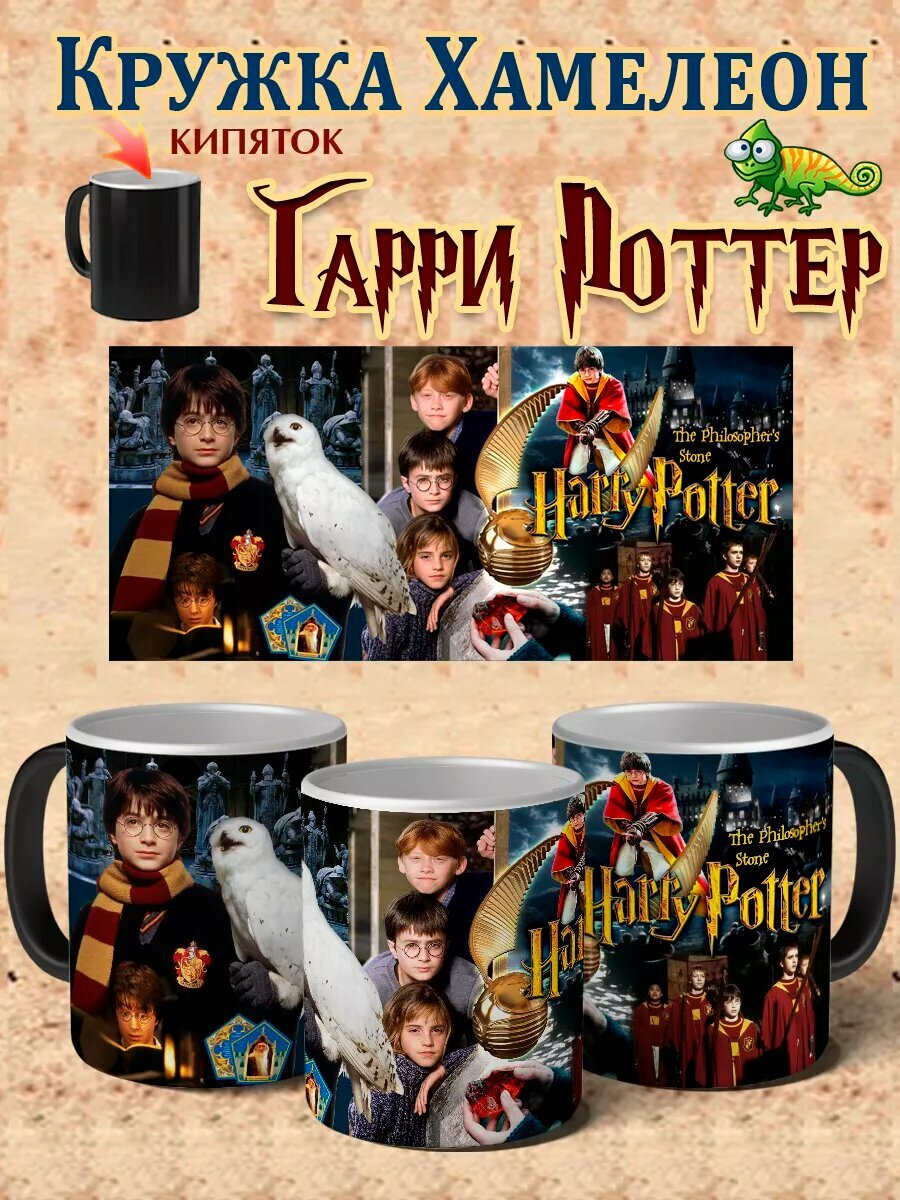 Кружка хамелеон Гарри Поттер и Философский камень