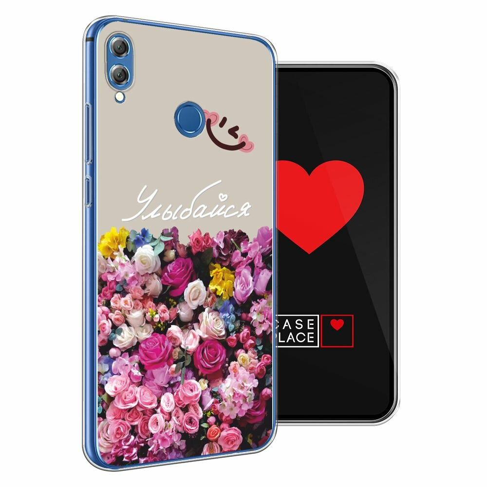 Силиконовый чехол на Honor 8X / Хонор 8Х с принтом "Букет счастья" — фото 1