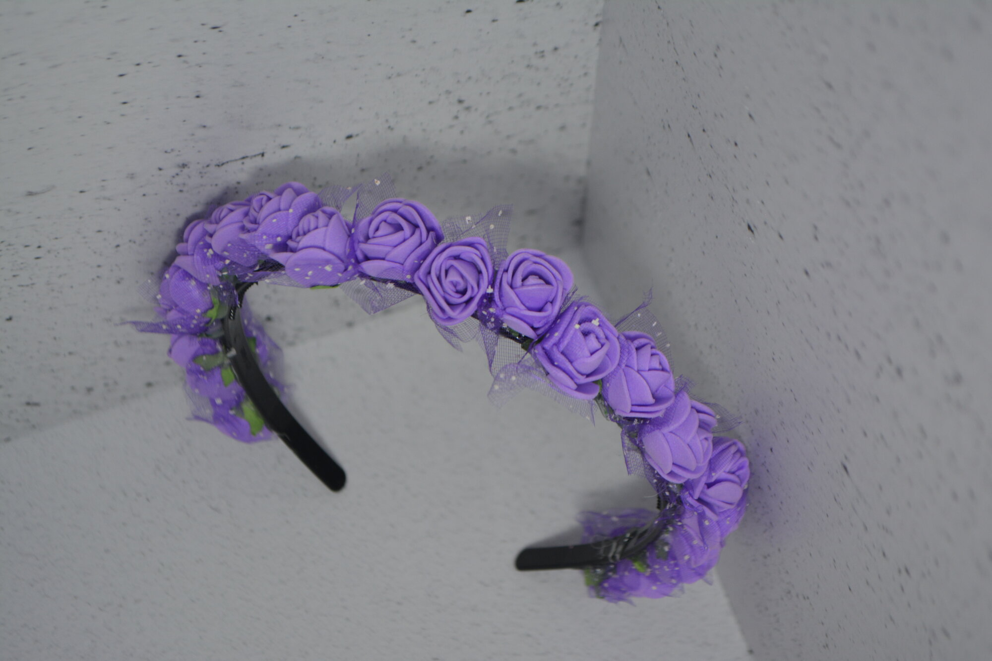 Ободок для девочки с розочками из фоамирана