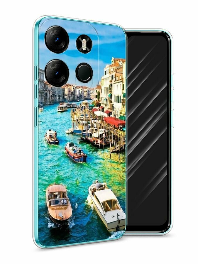 Чехол на Tecno Spark Go 2023/Infinix Smart 7 / Текно Спарк Гоу 2023/Инфиникс Смарт 7 с принтом "Каналы Венеции"