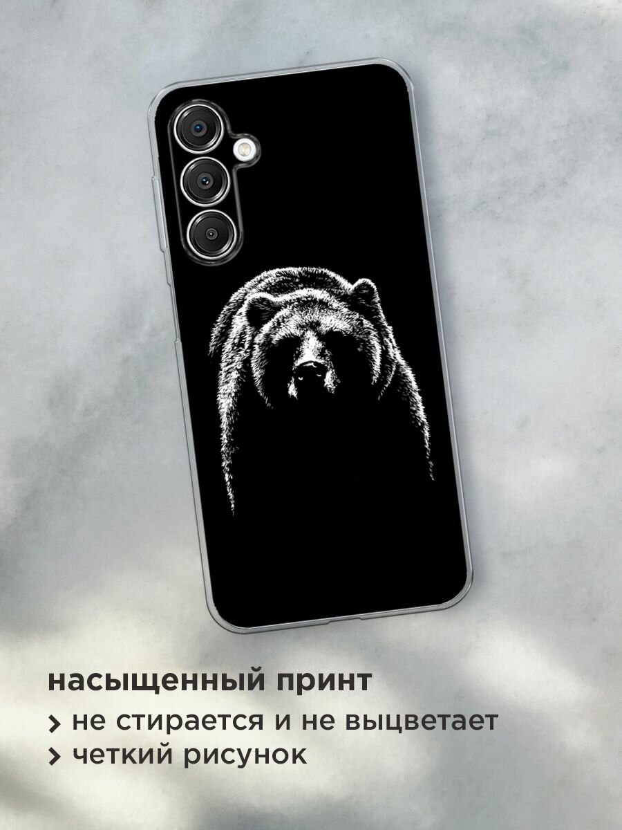 Чехол на Samsung Galaxy A16 / Самсунг А16 с принтом "Медведь в ночи" — фото 1