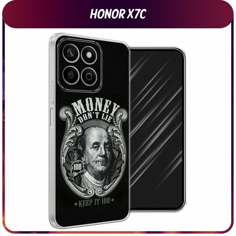 Силиконовый чехол на Honor X7c / Хонор X7c с принтом Money dont lie