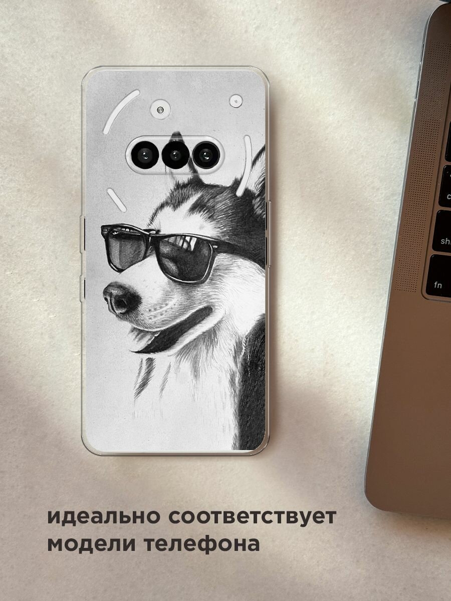 Чехол на Nothing Phone 3a / Нотинг Фон 3а с принтом "Крутой Хаске" — фото 1