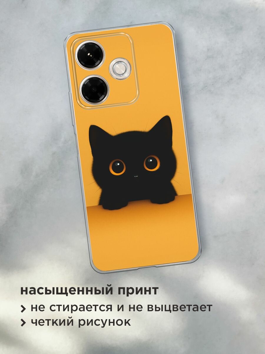 Чехол на Xiaomi Redmi 13X / Сяоми Редми 13X с принтом "Контрастный котик" — фото 1