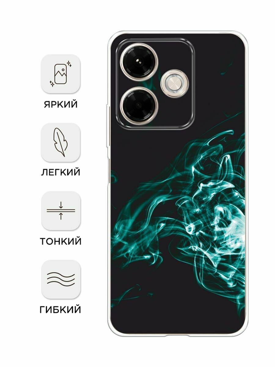 Силиконовый чехол на Xiaomi Redmi 13X / Сяоми Редми 13X с принтом Дым — фото 1
