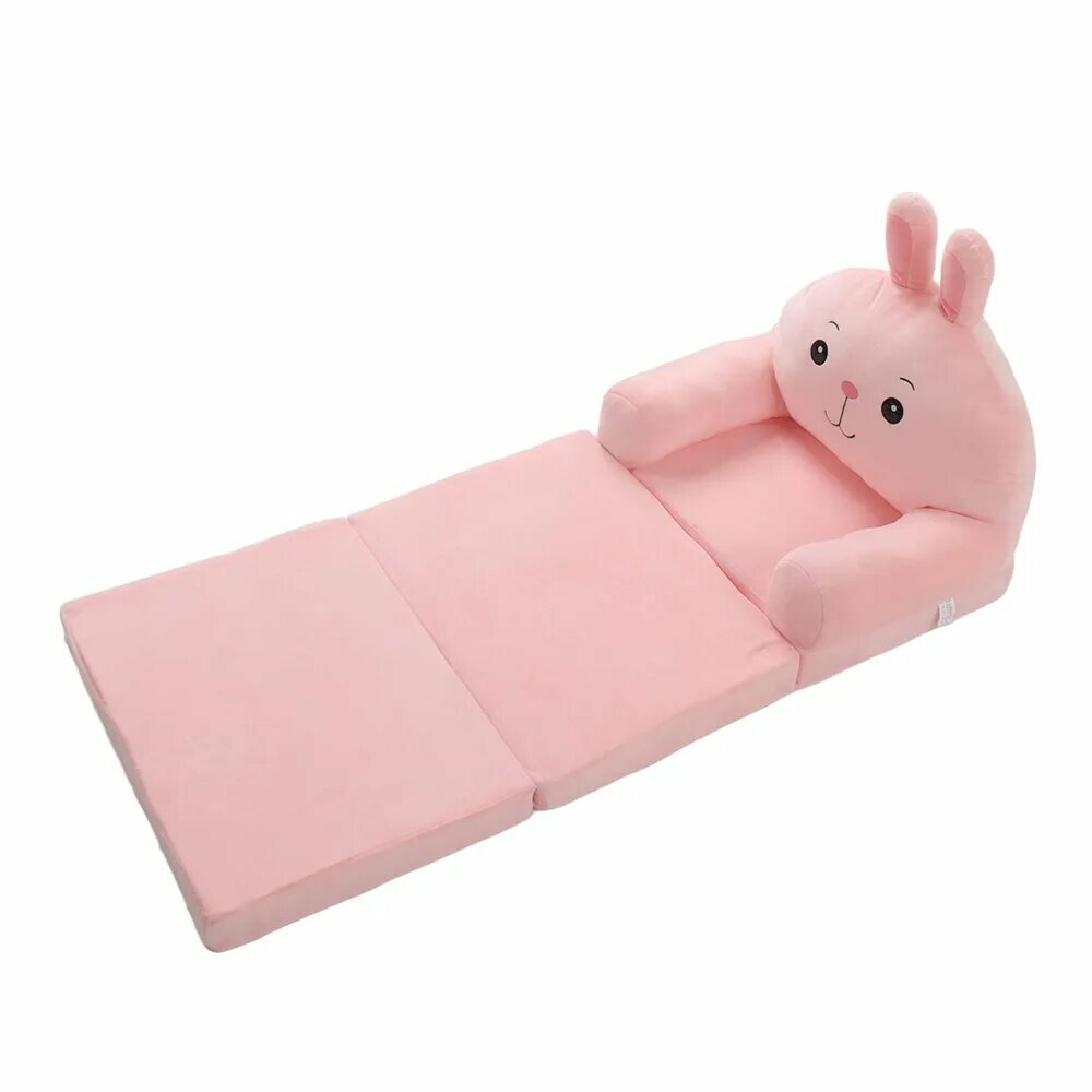 Кушетка 50х50х37 см, розовый, белый