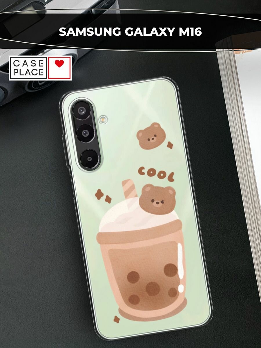 Чехол на Samsung Galaxy M16 / Самсунг Галакси М16 с принтом "Кофе 2", прозрачный