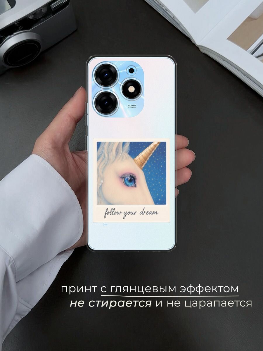 Чехол на Tecno Spark 10 Pro / Текно Спарк 10 Про с принтом "Глаз единорога" — фото 1