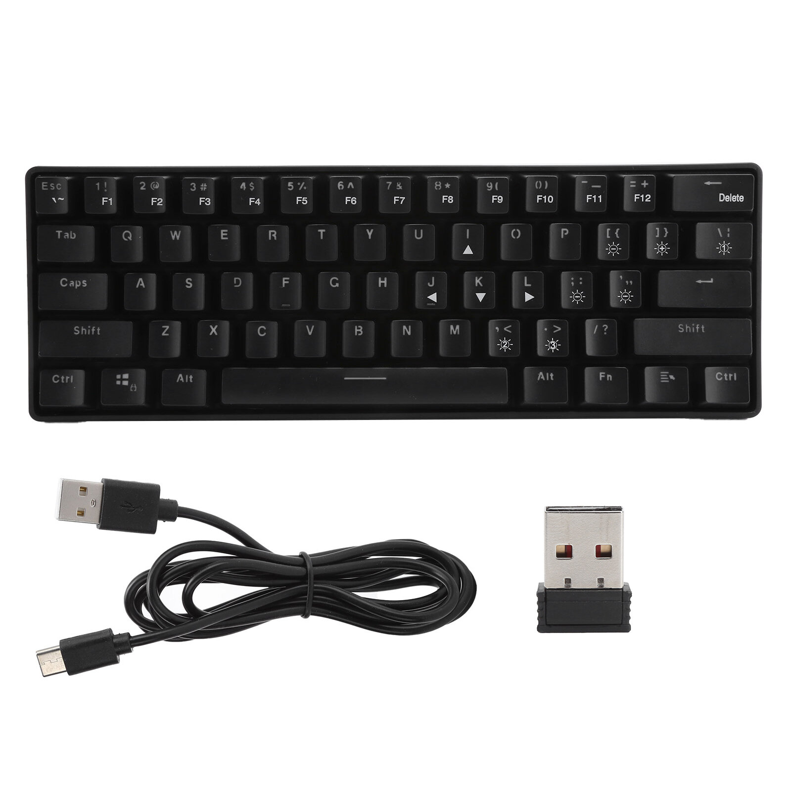Проводная механическая игровая клавиатура yk600 с двойным режимом, подсветкой rgb и приемником 2 . 4g