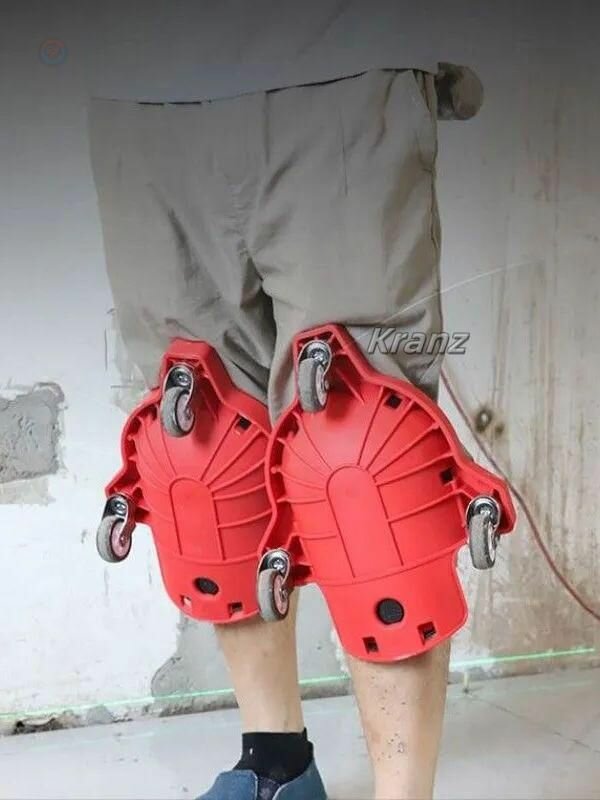 Наколенники строительные DLT Knee Pads с колесной площадкой, универсальные защитные коленки для укладки плитки, ламината и стяжки, повышенная мобильность и комфорт