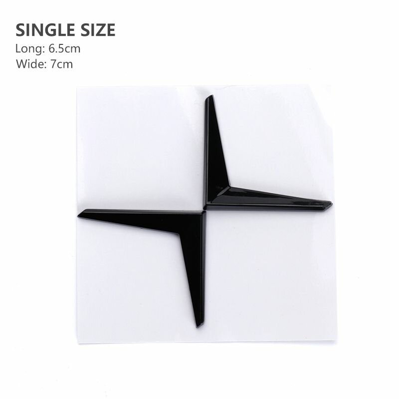 Логотип Polestar для Volvo S60 C30 XC60 S90 XC90 XC40 стильный автомобильный декор, наклейки на боковой стороне, черный и серебристый