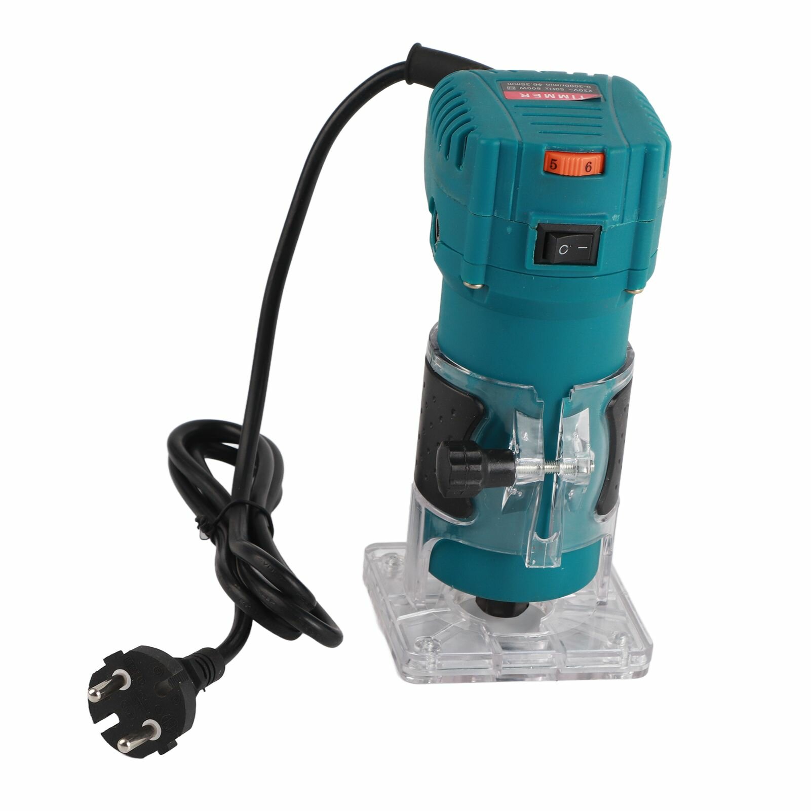 Электрическая ручная фрезерная машина с 6 скоростями пазования и резки синего цвета 800W