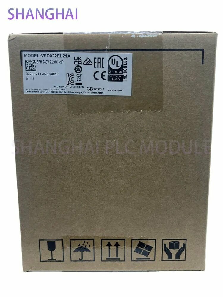 Новый оригинал Преобразователь частоты Delta VFD022EL21A