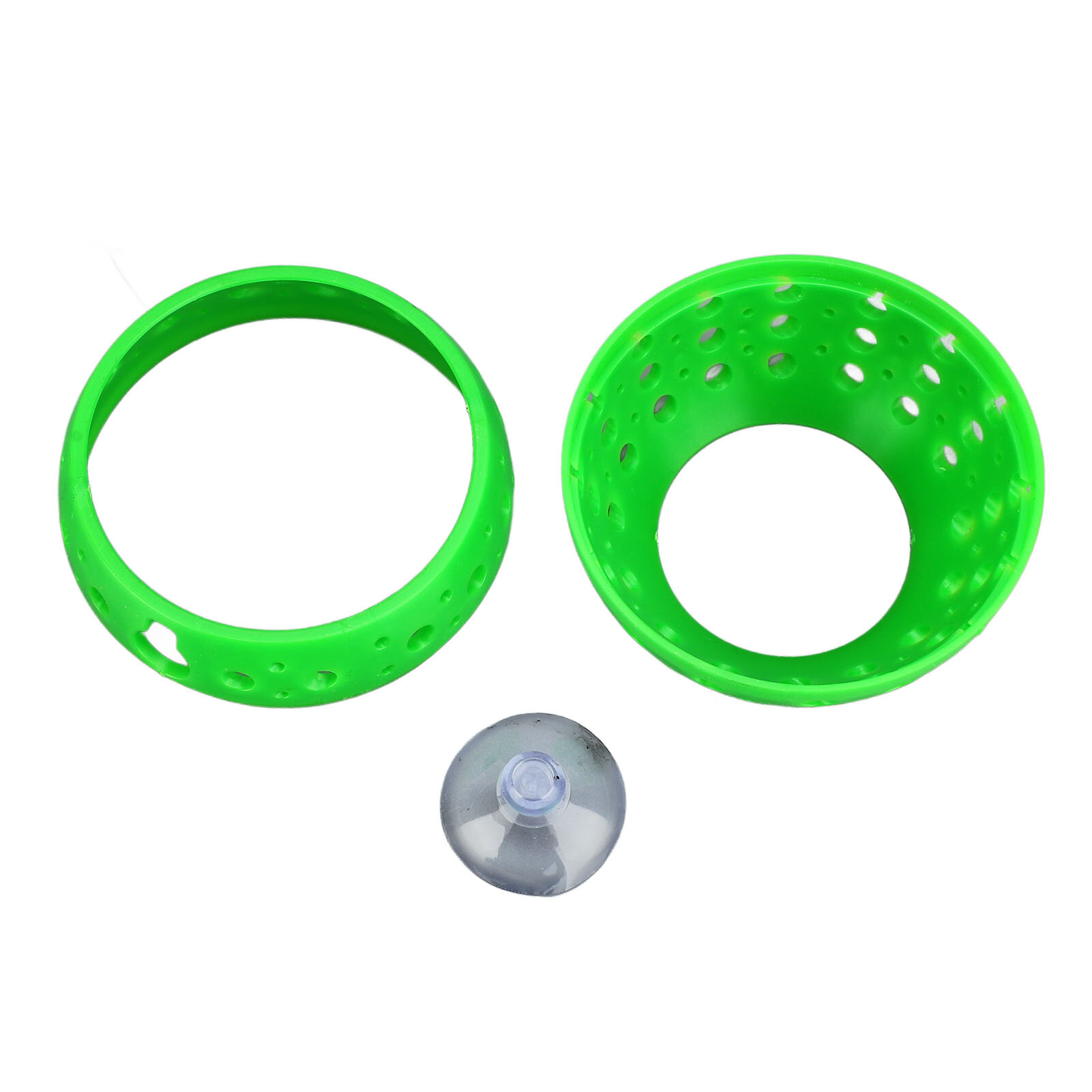 Аквариумный декор "Убежище для петушков" с присоской, пещера-домик для боковых стенок, зеленый