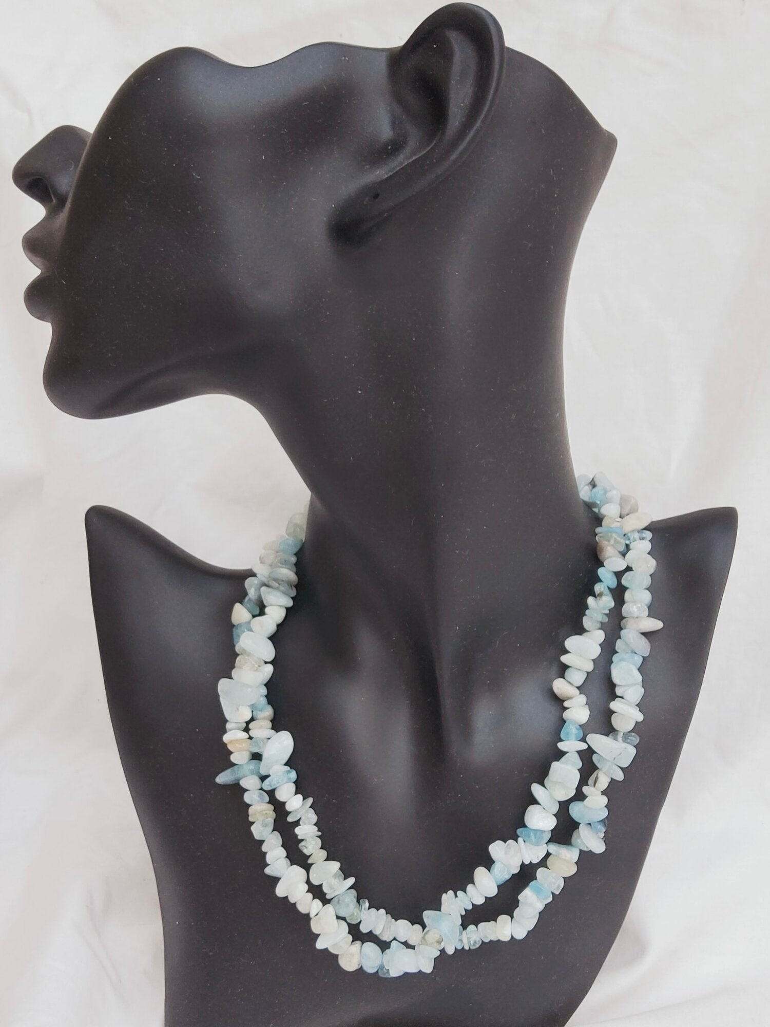 Бусы Samma, аквамарин