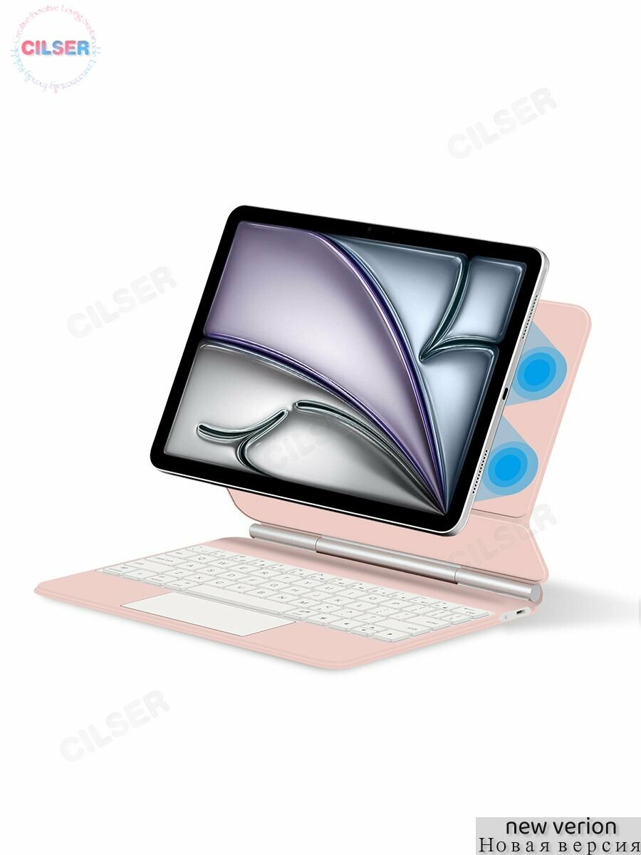 Клавиатура на русском языке к 2024 iPad Air 11" M2 6th A2902/A2903/A2904 Magic Keyboard Планшетный компьютер чехол