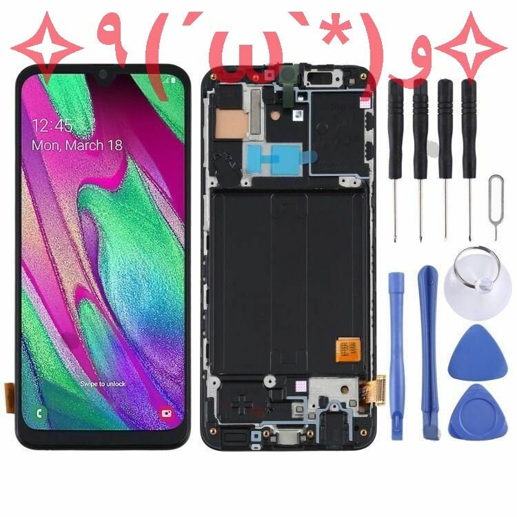 Дисплей(экран) для Samsung Galaxy A40 (самсунг а40) в сборе с тачскрином рамкой(TFT)